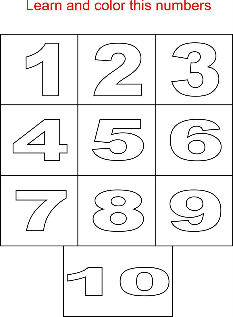 Coloring Pages Numbers To Color Coloring Pages Numbers To Color